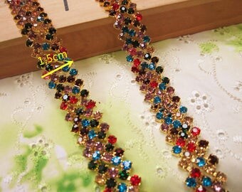 Rhinestone chain | Etsy