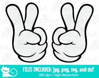 Mickey hands svg | Etsy