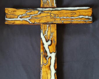 Wood resin cross | Etsy