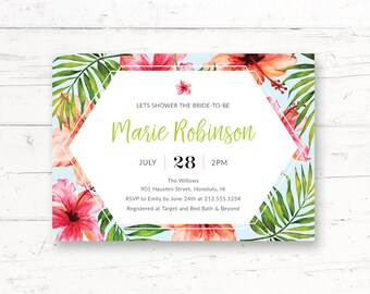 Caribbean invitation | Etsy