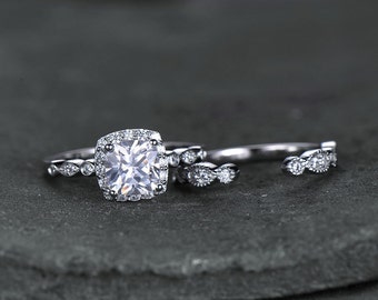 Sterling silver ring/Round cut Cubic Zirconia by kbestdesign