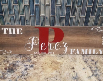 Custom 2D Family Name Signs