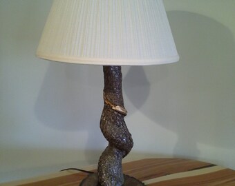 Tree trunk lamp | Etsy