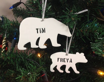 Polar bear ornament | Etsy