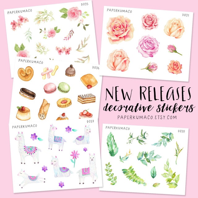 cute stickers for your bullet journals & planners. by paperkumaco
