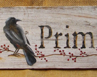 Folk art crow | Etsy