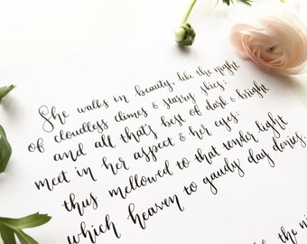 Custom calligraphy | Etsy