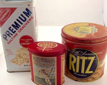 Saltine cracker tin | Etsy