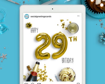 29th birthday card | Etsy