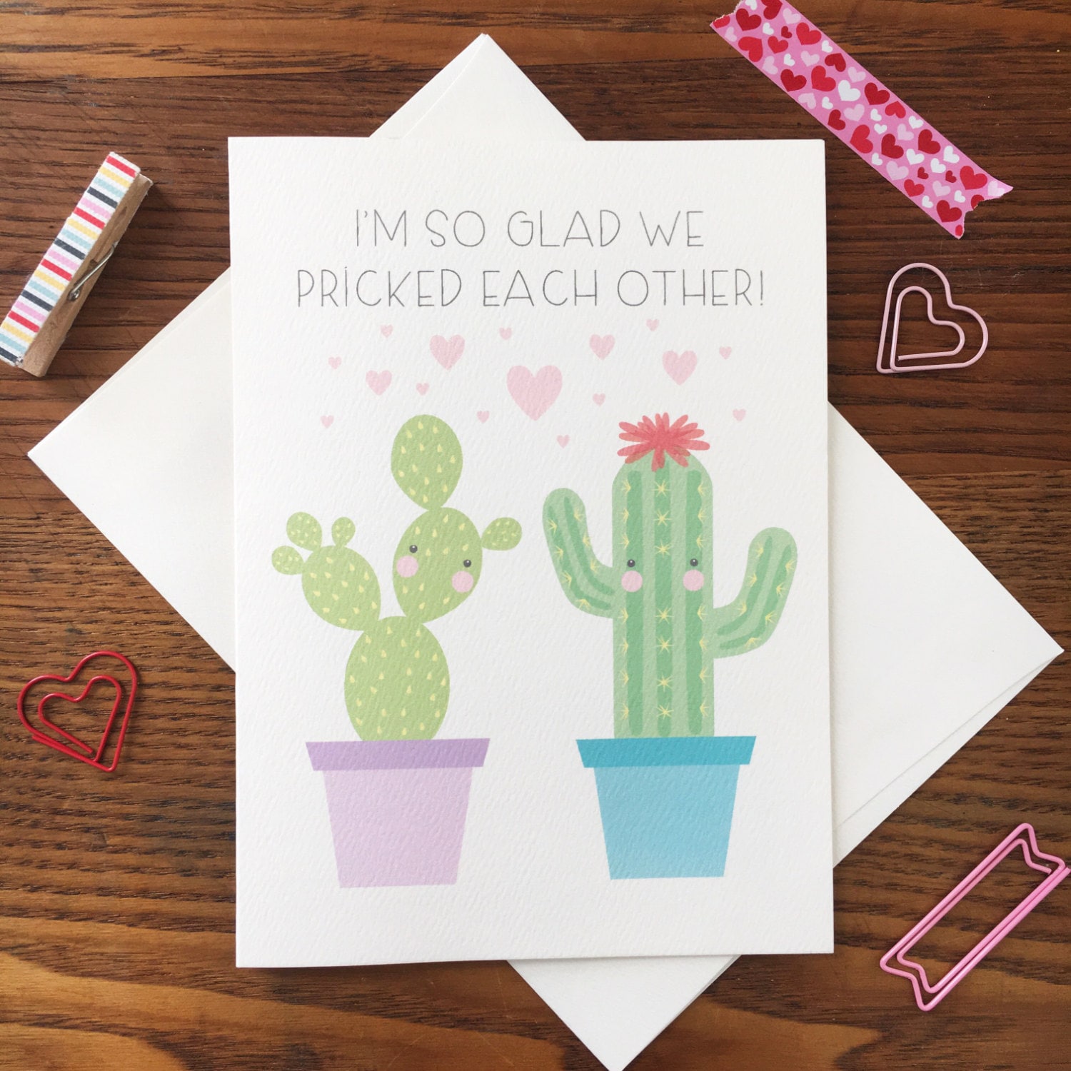 Cactus Card. Cactus Love Card. Cactus Pun Card. Anniversary