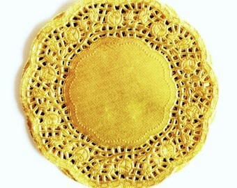 Unique gold paper doilies related items | Etsy