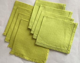 Chartreuse napkins | Etsy