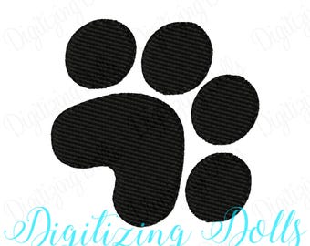 Paw print embroidery | Etsy