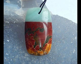 Striking Multicolor Picasso Jasper Intarsia Necklace N299