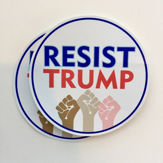 resist trump anti trump resistance vinyl bumper sticker