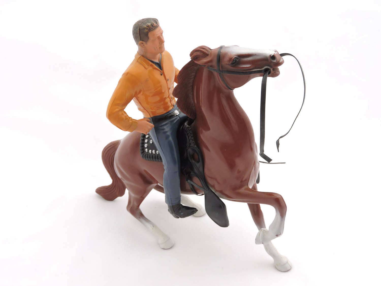 Vintage 1950's Hartland Plastics Jim Hardie Figure & Horse
