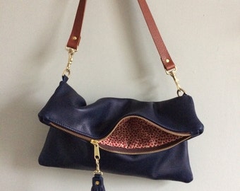 Navy blue clutch | Etsy