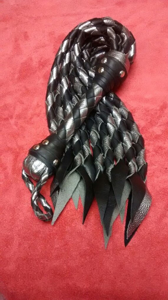 Round Braided Cat-o-Nine Style Flogger Adult Kink Toy