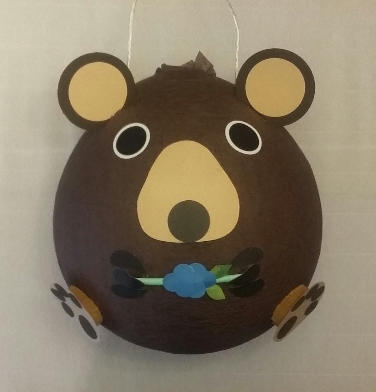 Brown Bear Pinata With Blueberries