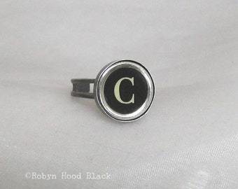 Typewriter key ring | Etsy
