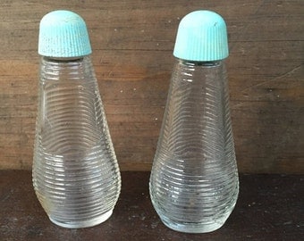 Ribbed glass bottle | Etsy
