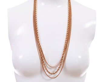 80s gold necklace | Etsy