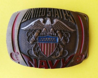 Us navy belt buckle | Etsy