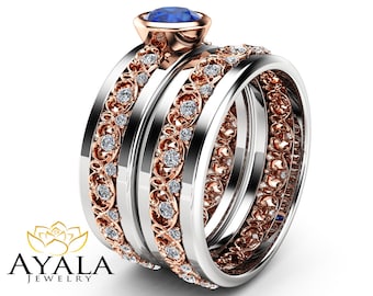 Ayala Jewelry Unique Engagement Ring Rose Gold by AyalaDiamonds