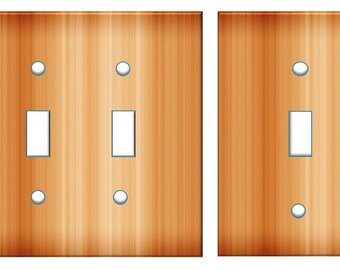 Wood switch plate | Etsy