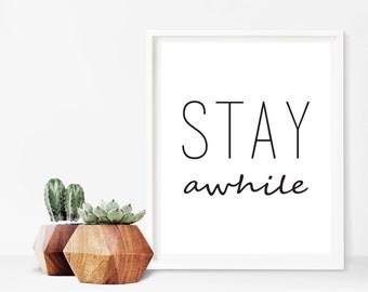 Stay awhile | Etsy