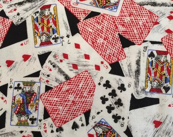 Playing cards fabric | Etsy