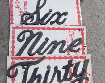 Script house number | Etsy