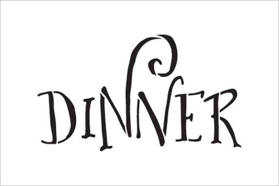 Wedding Sign Word - Dinner - Fancy Funky - Select Size- STCL1638 - by ...
