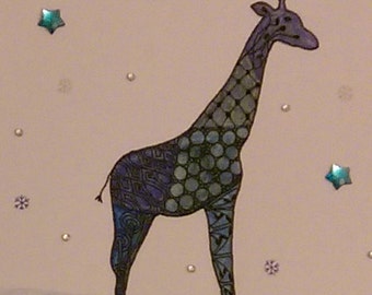 Giraffe zentangle | Etsy