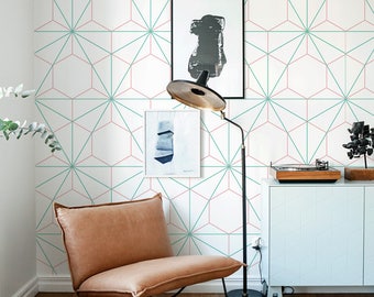 Geometric wallpaper | Etsy