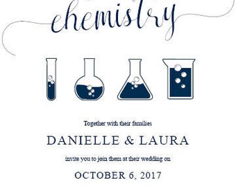 Chemistry wedding | Etsy