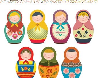 Matryoshka clipart | Etsy