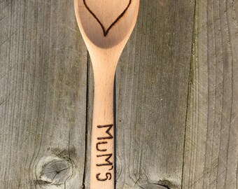 Wooden Spoon with Flamingo Wood Burned pyrography