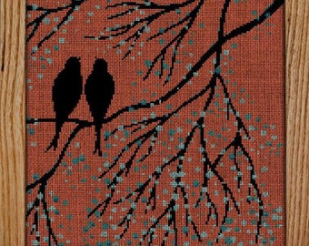 Cello Modern Cross Stitch Pattern PDF Chart Black Monochrome