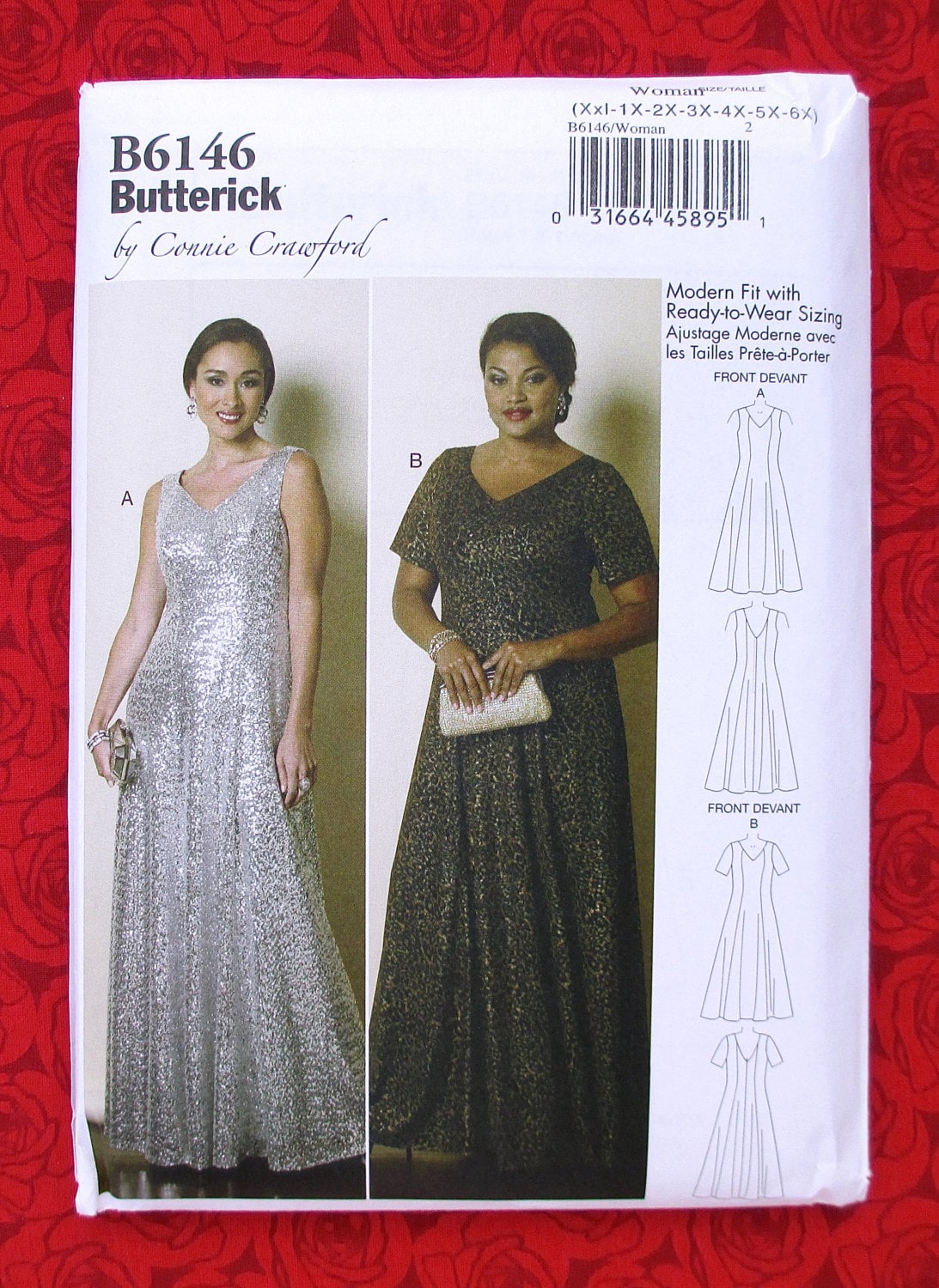 Butterick Sewing Pattern B6146 Formal Gown Special Occasion
