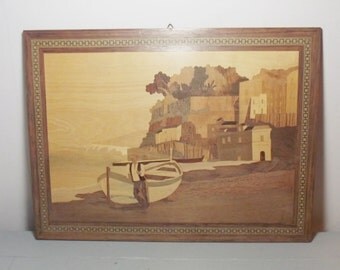 Wood inlay picture | Etsy