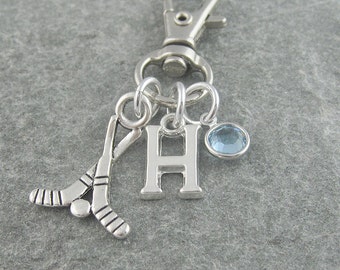 Hockey keychain | Etsy