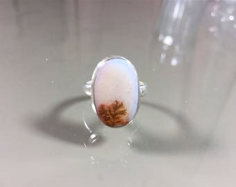 Moss agate ring | Etsy