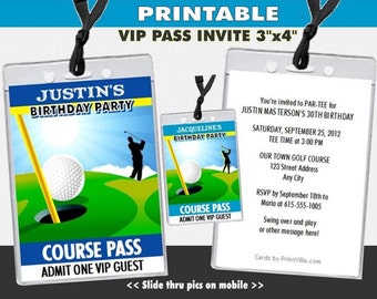 Red Carpet Paparazzi VIP Pass Birthday Party Invitations