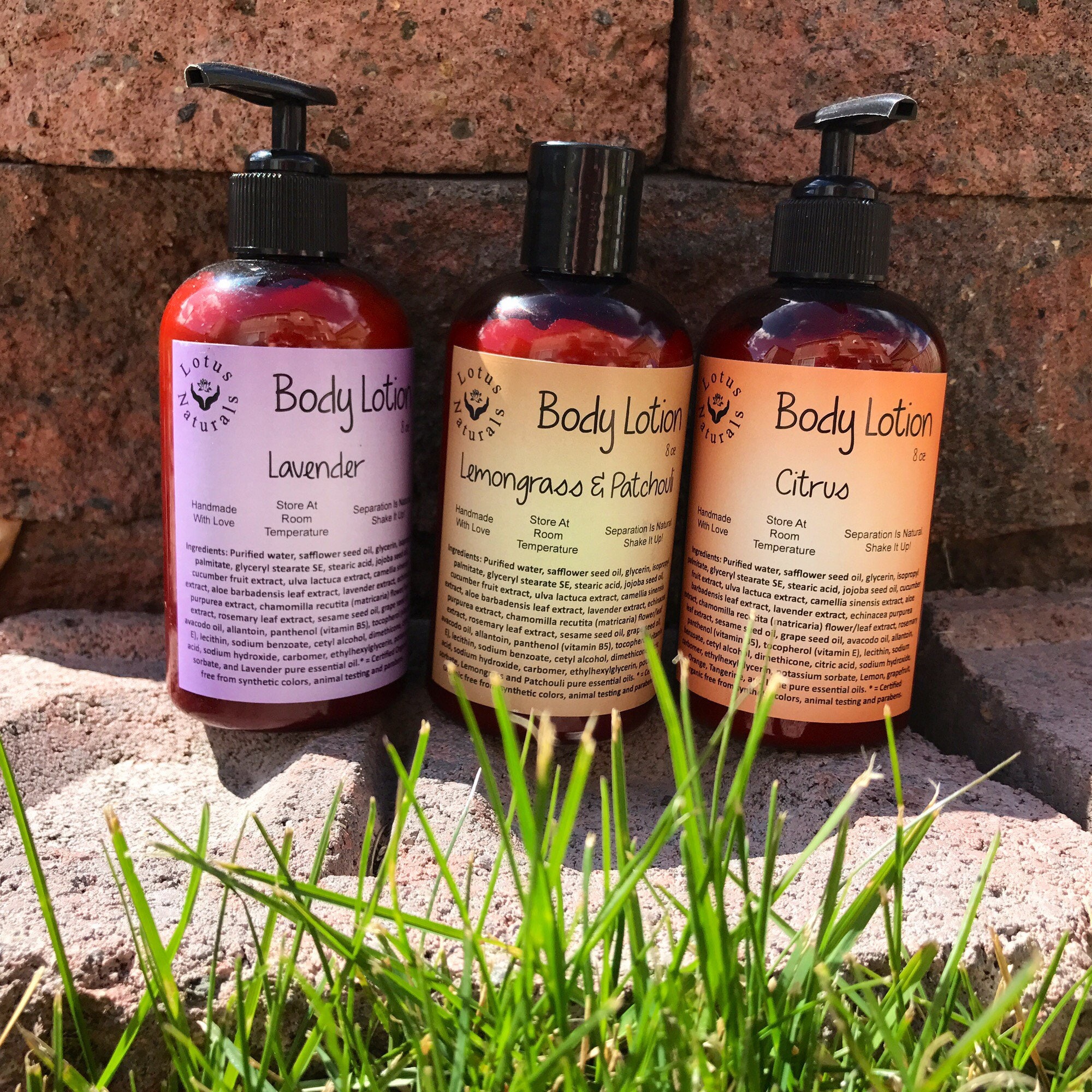 8oz Essential Body Lotion 100% Pure All Natural Organic Lotus