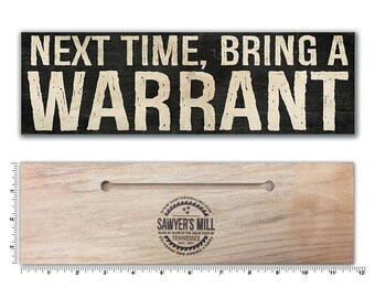 Warrant sign | Etsy