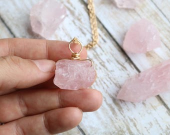 Rose quartz crystal | Etsy