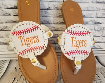Football flip flops | Etsy