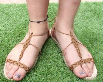 Macrame sandals | Etsy