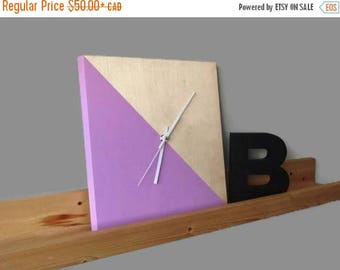 Purple wall clock | Etsy